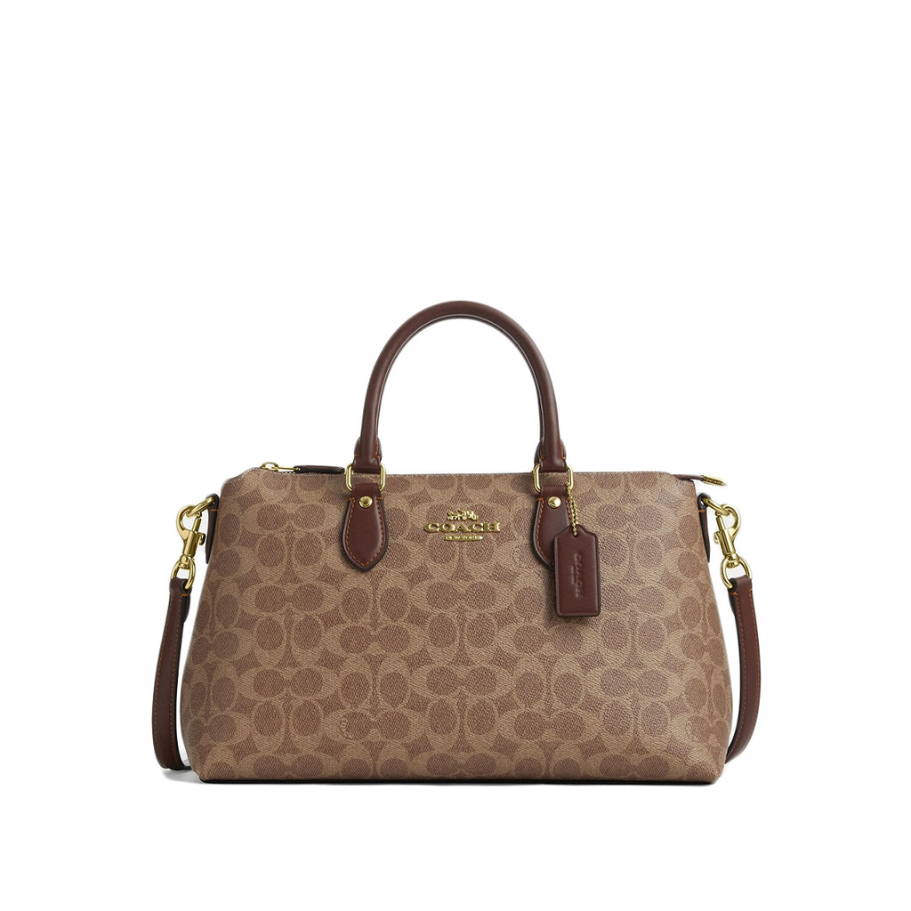 Coach Georgia Satchel Bag In Signature Canvas - Tan/Brown | Shopee Malaysia