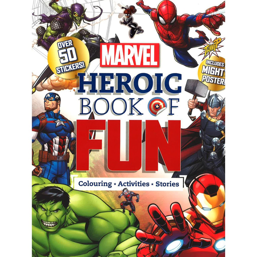 (BBW) MARVEL : HEROIC BOOK OF FUN (ISBN: 9781527018655) | Shopee Malaysia