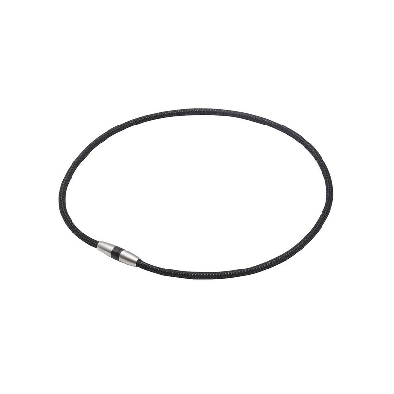 Phiten Unisex Necklace RAKUWA Magnetic Titanium Metal Black 50cm ...