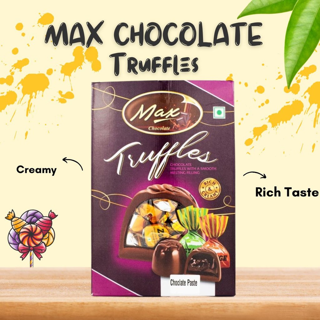 Max Chocolate Truffles with Smooth Chocolate Paste Filling (200g, 500g ...