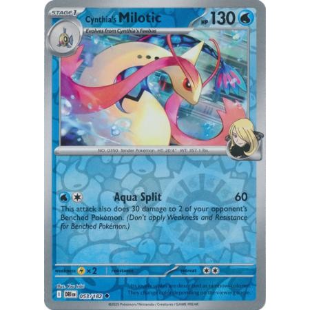Cynthia's Milotic 053/182 - Water TYPE - Pokemon Destined Rivals ...