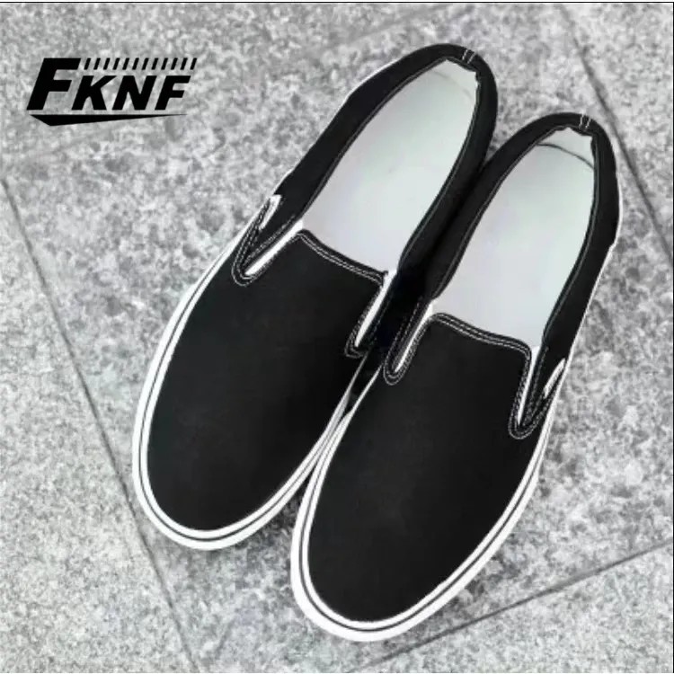 Slip On Checkerboard Nextor black and white | Shopee Malaysia