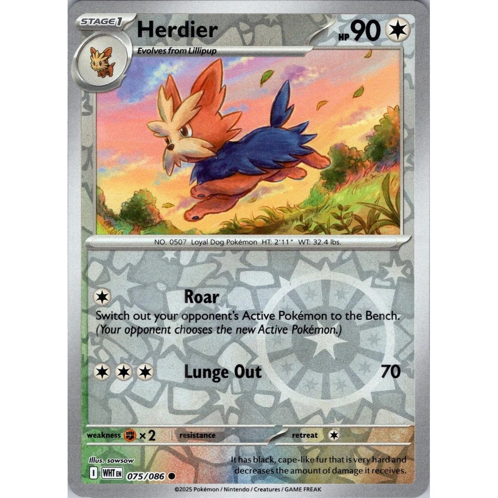 Herdier 075/086 - Normal Type - Pokemon White Flare Singles | Shopee Malaysia