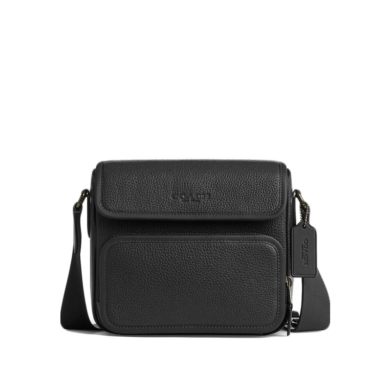Coach Mens Sullivan Flap Crossbody Bag - Black | Shopee Malaysia