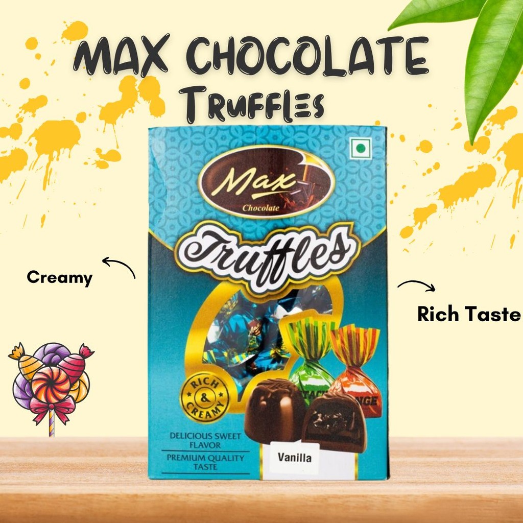 Max Chocolate Truffles with Smooth Vanilla Cream Filling (200g, 500g ...