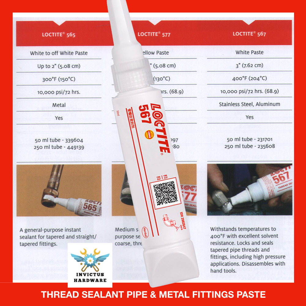 High Viscosity Loctite 567 50ml Thread Sealant WATERPROOF thread lock ...