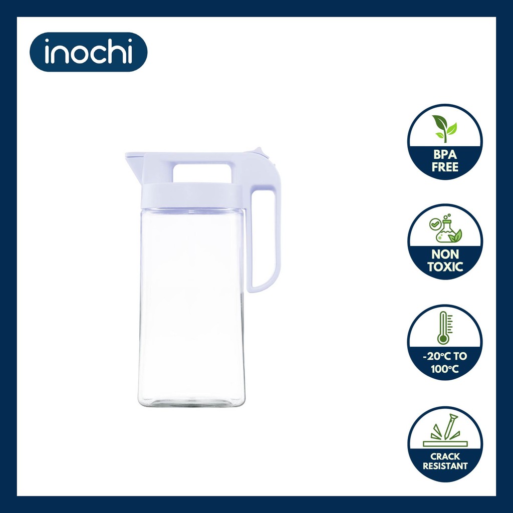 Inochi Biwa Plus 1.6L BPA-Free Plastic Water Jug with Locking Lid ...