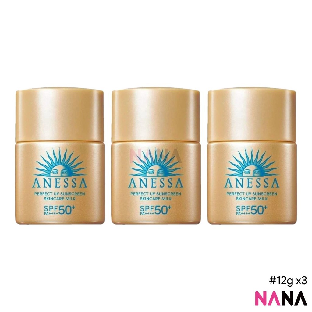 Anessa Perfect UV Sunscreen Skincare Milk SPF50+ PA++++ 12ml x3 ...
