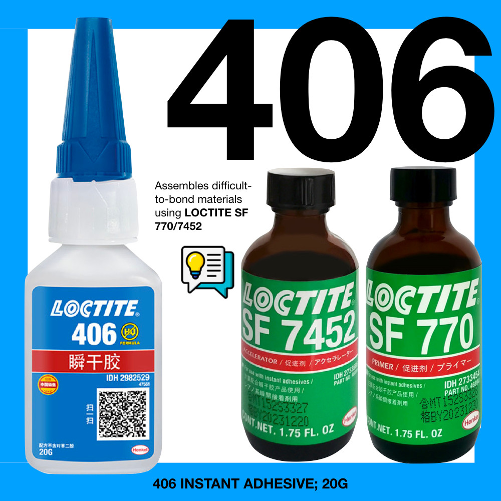 🔥RESELLER/DEALER🔥 Loctite 406 instant adhesive super glue 20ml figure ...
