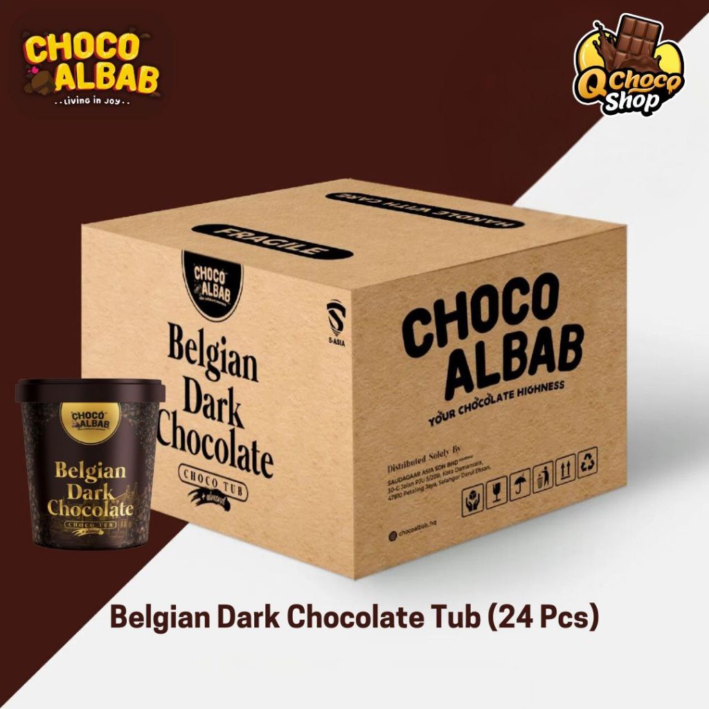 [Bulk Order] Choco Albab Belgian Dark Chocolate Choco Tub With Almond ...