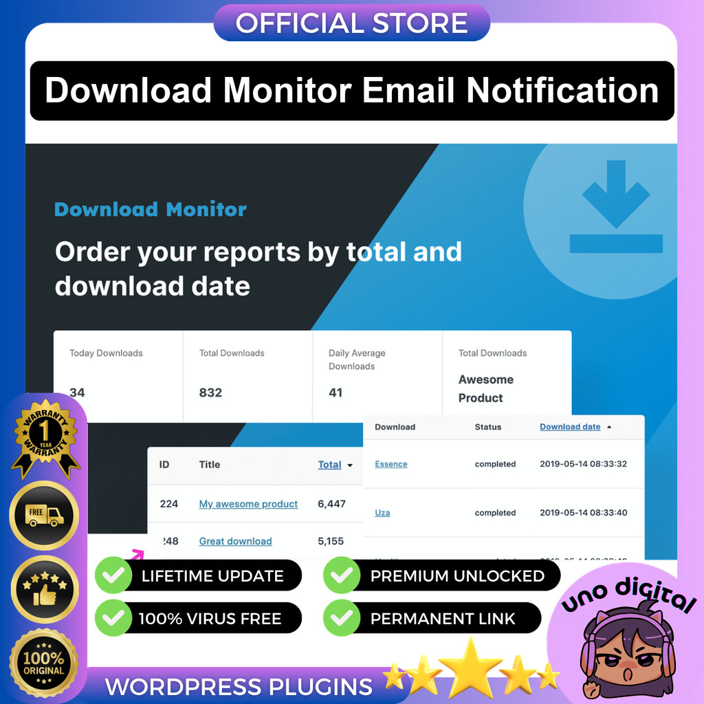 (LATEST) Download Monitor Email Notification (Permanent Downloads ...