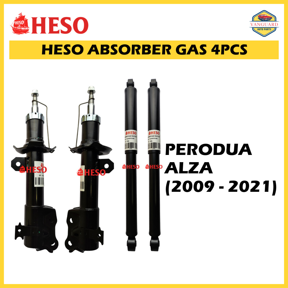 PERODUA ALZA (2009 - 2021) FRONT & REAR ABSORBER GAS HESO 4PCS | Shopee ...