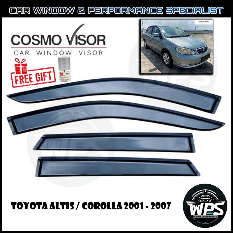 Toyota Altis / Corolla 2001 - 2007 WPS Cosmo Door Visor (3'' Small ...