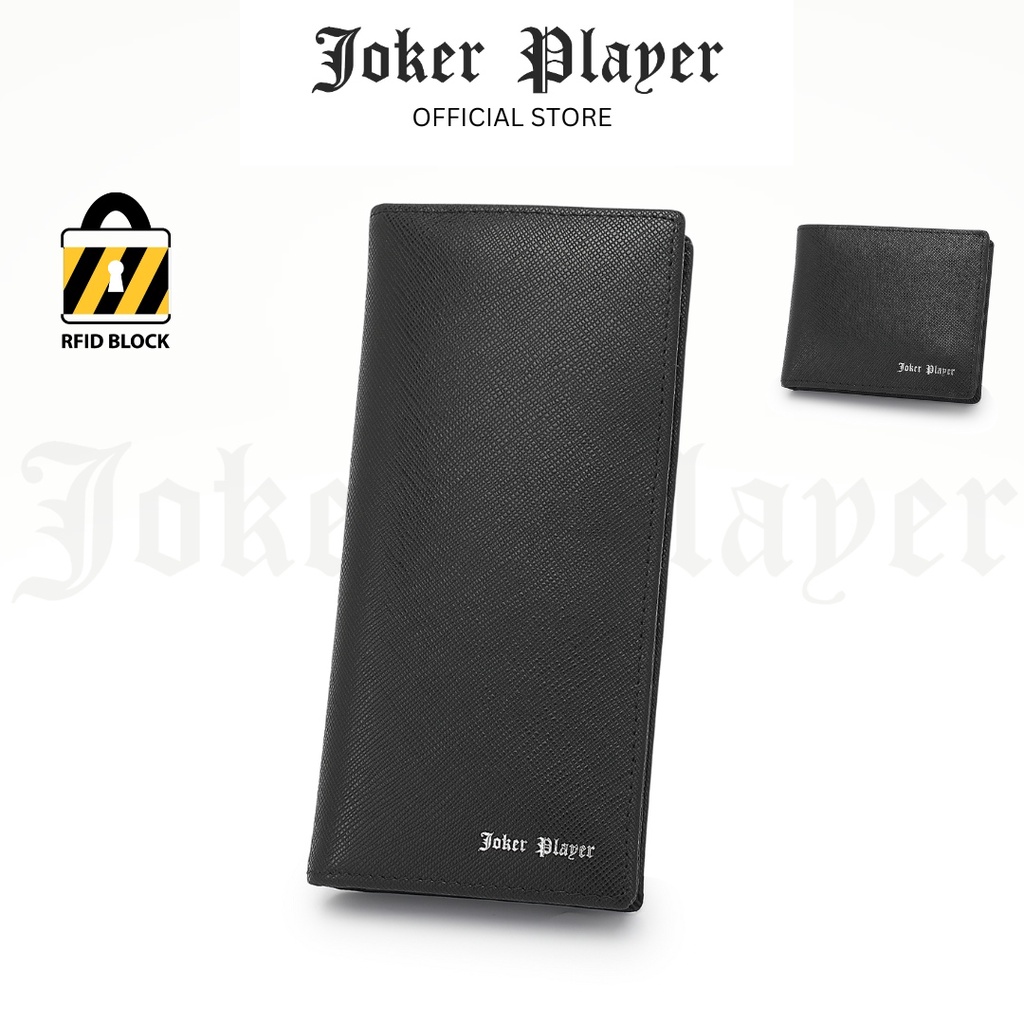 Joker Player Men's Genuine Leather RFID BiFold Wallet - Black JPW 109 ...