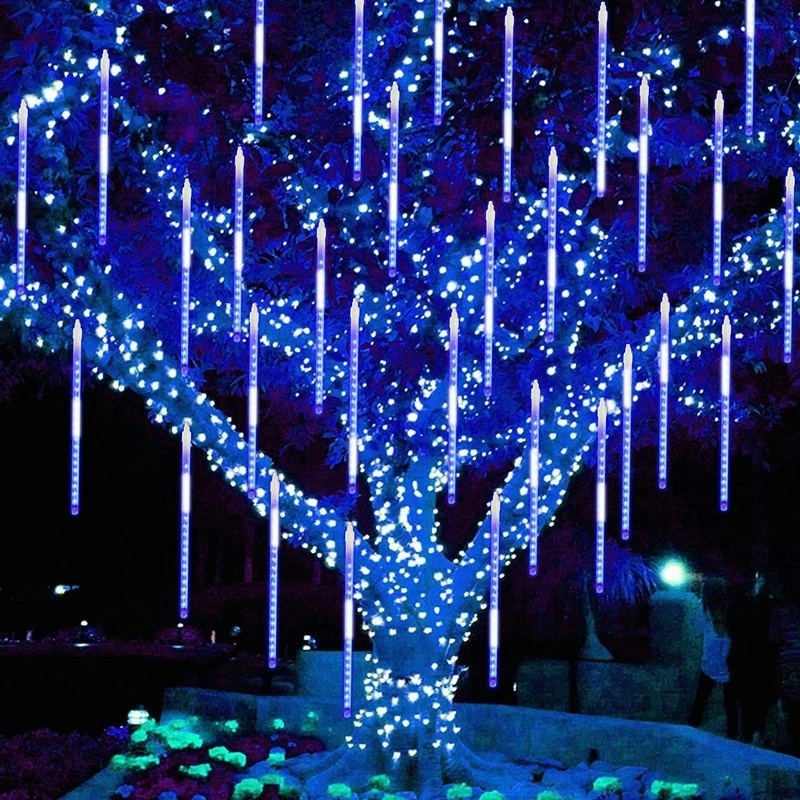 Waterproof solar 30/50CM LED Meteor Shower Rain Lights, Falling ...