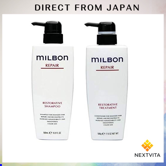 Milbon Repair Restorative Shampoo & Treatment 500ml each (genuine) 【Direct from Japan】 | Shopee ...