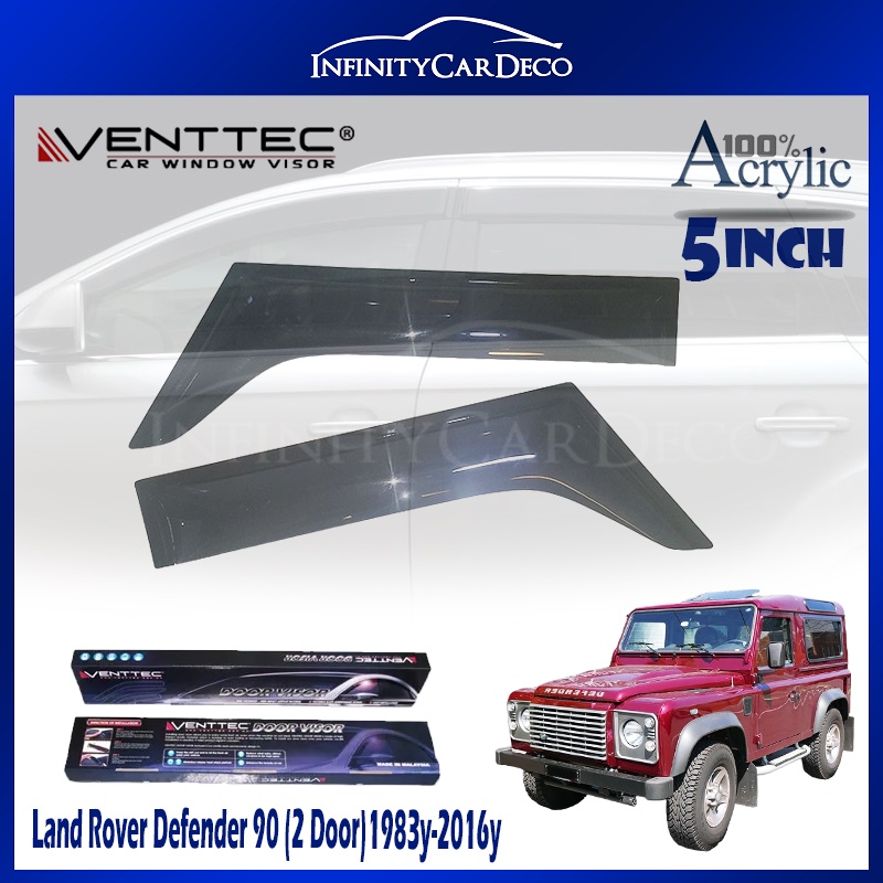 Venttec Premium Acrylic 3mm Door Visor (Made in Malaysia) 5" For Land ...