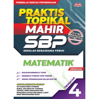 Mahir: Praktis Topikal SBP: Matematik + Mathematics: Tingkatan + Form 4 ...
