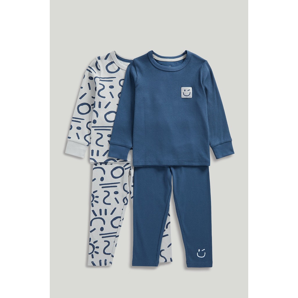 Mothercare Scribble Ribbed Pyjamas - 2 Pack | Shopee Malaysia
