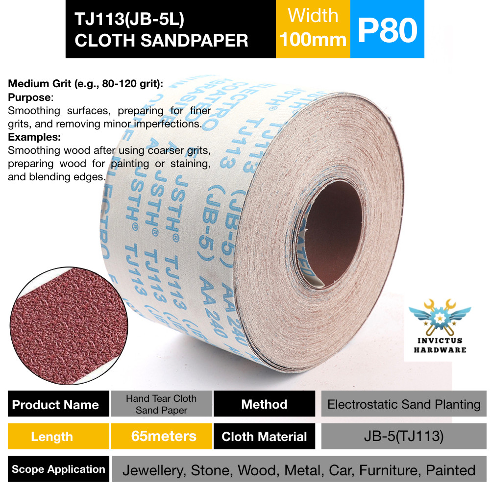 50mm(2”)x50m Grit size 60~1000 sand paper roll cloth abrasive metal ...