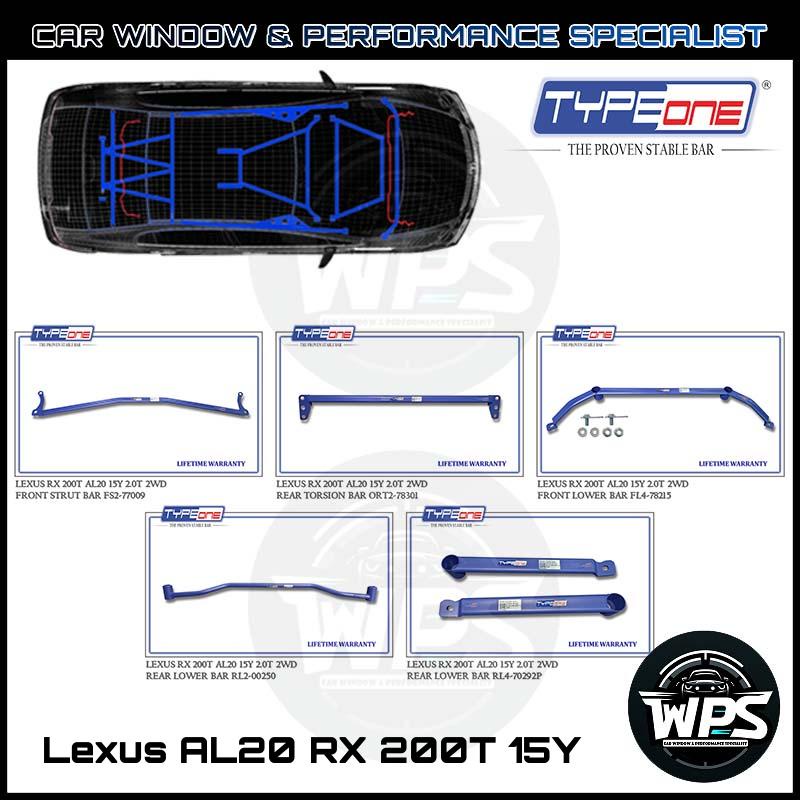 Lexus AL20 RX 200T 2015-2023 Type One WPS Stable Performance Bar Multi ...