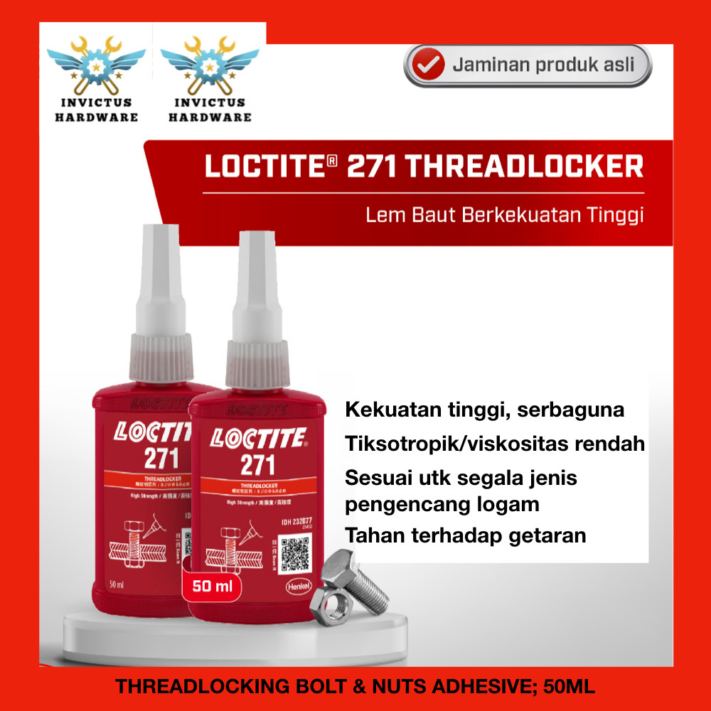 QR CODE SCAN 271 LOCTITE SCREW THREADLOCKER PROTECT BEARING SHAFT TYRE ENGIN AGENT WIRE GLUE GAM ...