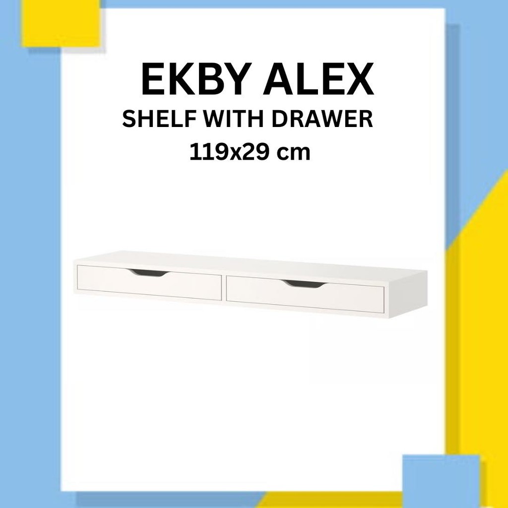 EKBY ALEX Shelf With Drawers ( 119x29 cm ) | Shopee Malaysia
