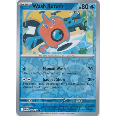 Wash Rotom 061/182 Water TYPE - Pokemon Destined Rivals Singles ...