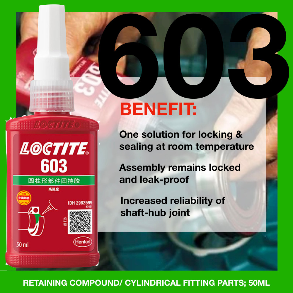 QR SCAN 50ML Loctite 603 RETAINING COMPOUND SHAFT BEARING CYLINDRICAL ...