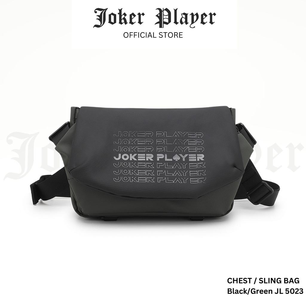 Joker Player Men Chest/Sling Bag - Black/Green JL 5023 | Shopee Malaysia