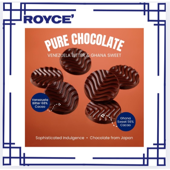 Royce Pure Chocolate Venezuela Bitter & Ghana Sweet 40pcs / 20 pcs ...