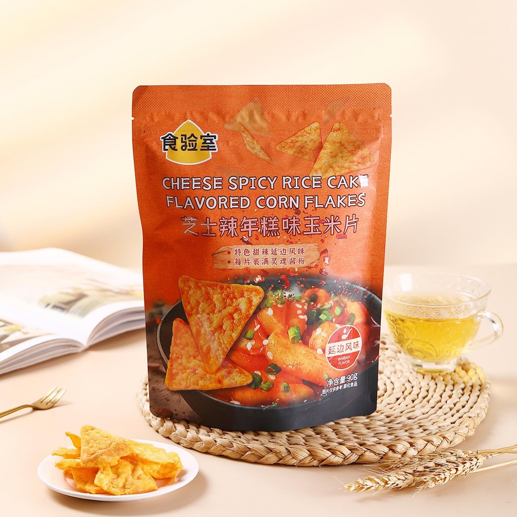 Taste Lab Walmart Spicy BBQ Cheese Tteokbokki Corn Chips 90g ...