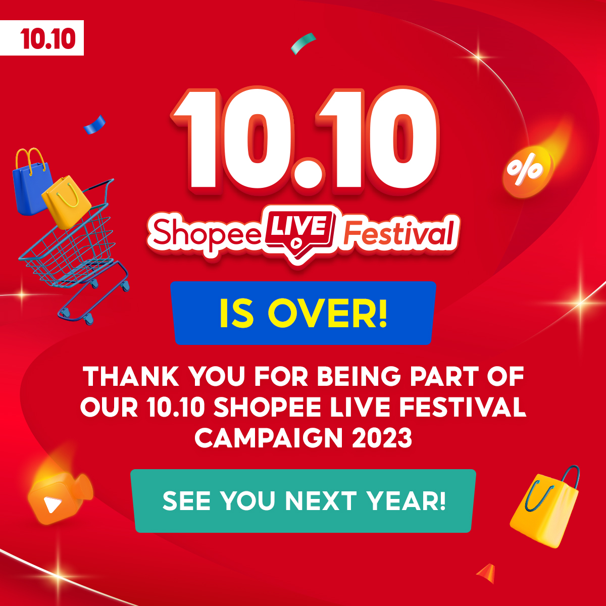 10.10 Sale: Shopee Live Festival 2024 | Free Shipping No. Min Spend ...