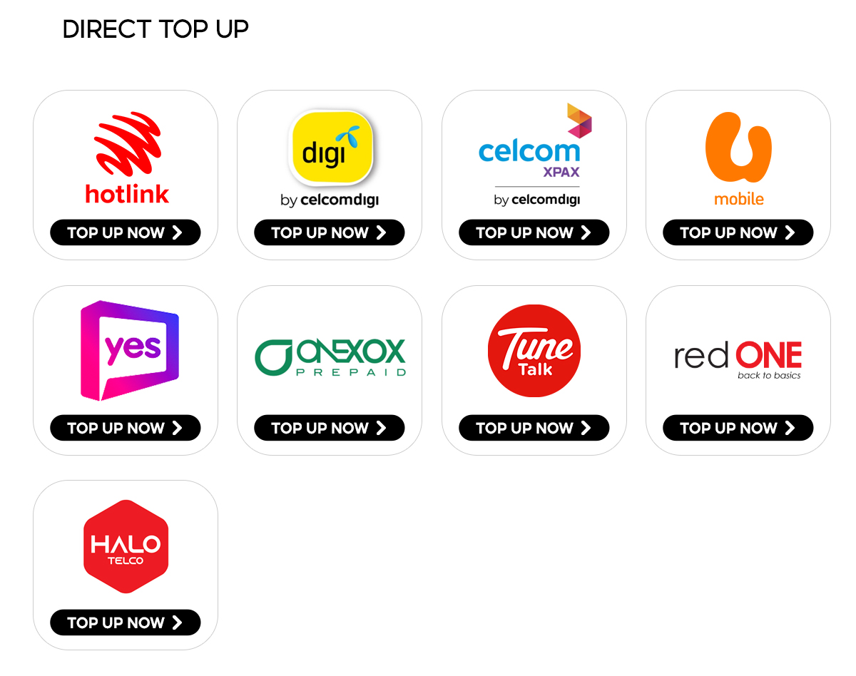 Prepaid Reload & Top Up Data Package Online On Shopee Malaysia 2025