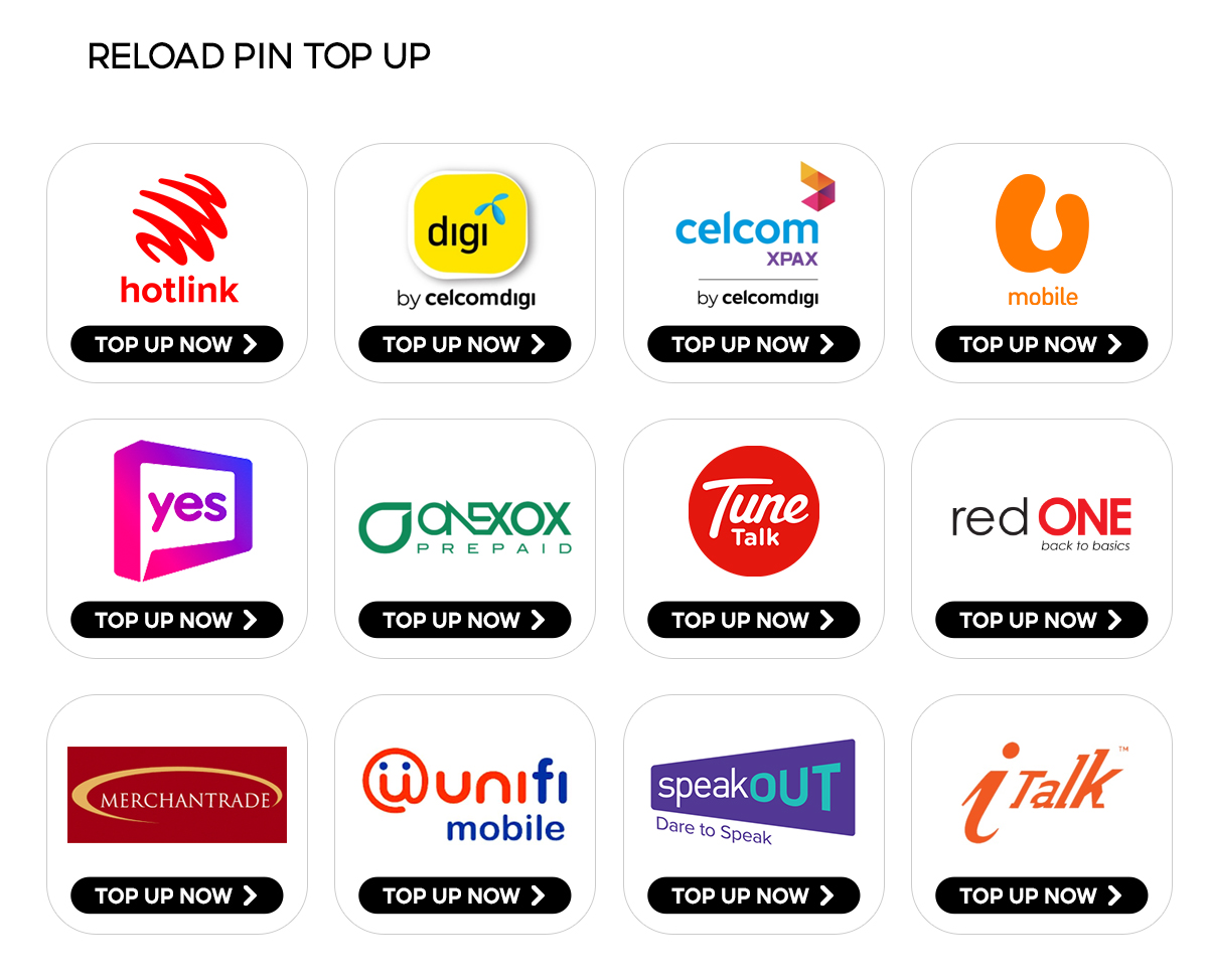 Prepaid Reload & Top Up Data Package Online On Shopee Malaysia 2024