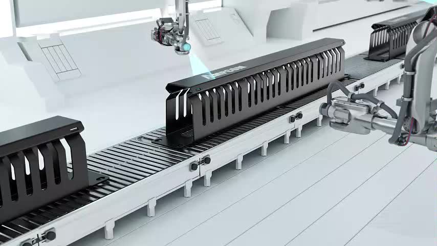 AMPCOM 1U Rack Mount Cable Management 19 inch, 12/24 Slot Metal Finger ...
