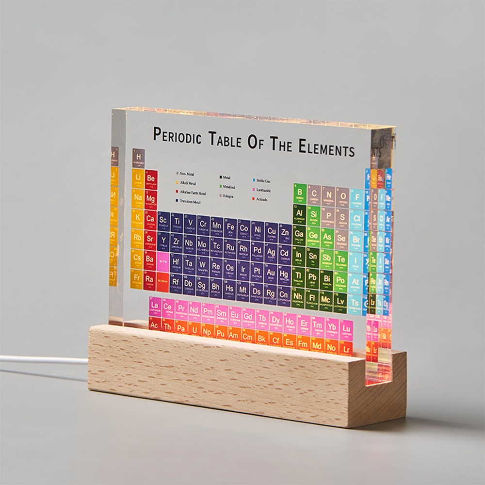 Acrylic Periodic Table Of Elements With The Light Base Ornament School ...