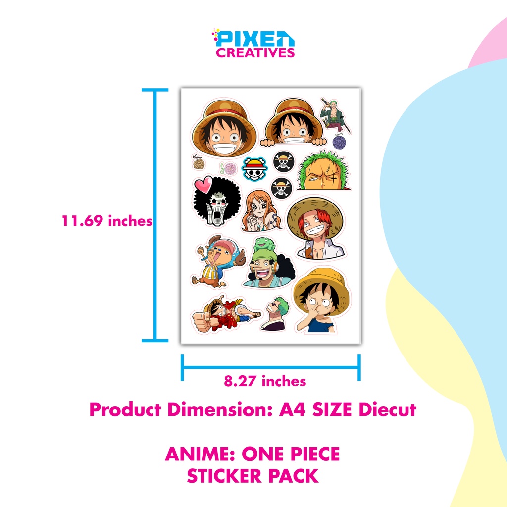 Anime One Piece Sticker Pack Vinyl Laminated | Shopee Malaysia