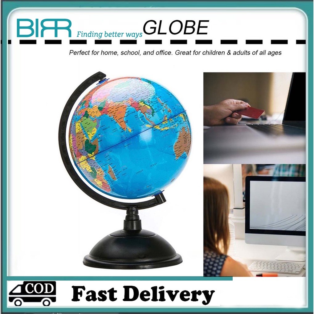 [New] 20cm Blue Ocean World Globe Map With Swivel Stand Geography ...
