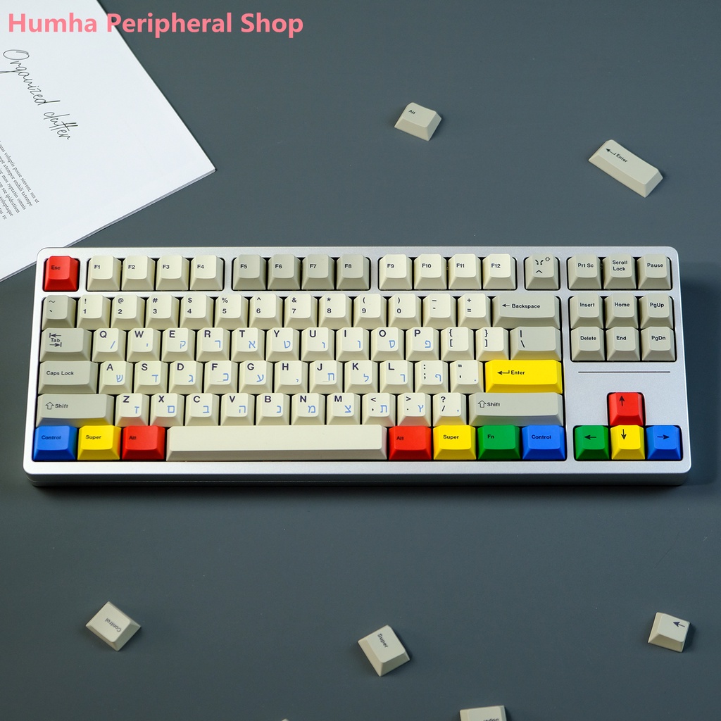 Humha Hebrew keycap PBT material Dye-Sublimation Cherry profile ...