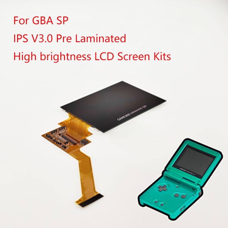 New IPS V3.0 Pre Laminated Screen LCD Kits for GBA SP Backlight LCD ...