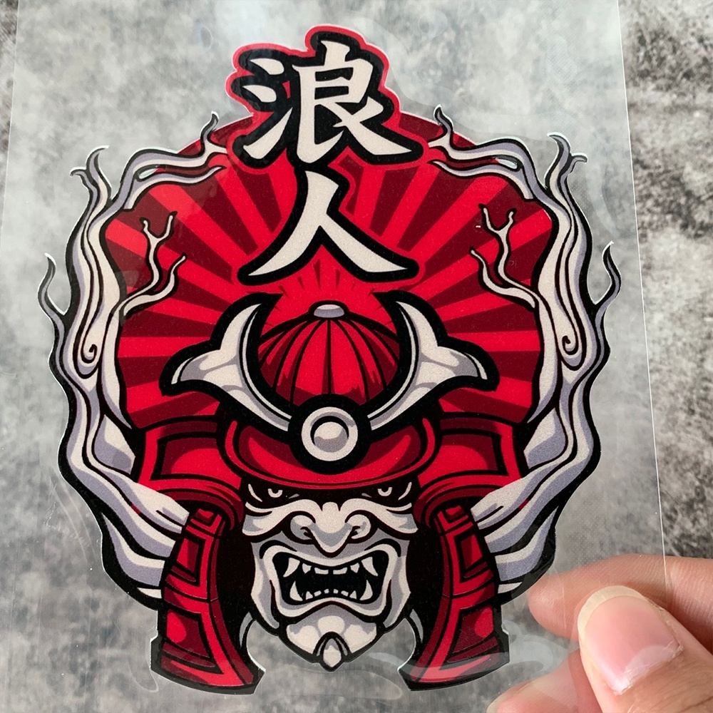 JDM Sticker Samurai Soul Motorcycle Sticker Japanese Oni Samurai Car ...