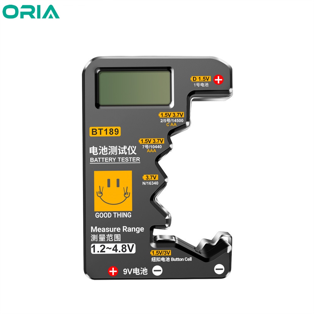 ORIA Universal Digital Battery Tester Checker Voltage Measuring Tools ...