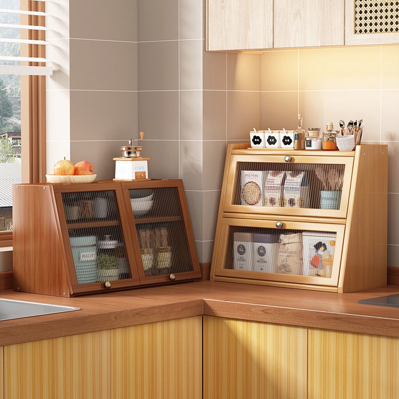 Japanese Style Small Buffet Solid Wood Mini Glass Door Cupboard Dining ...