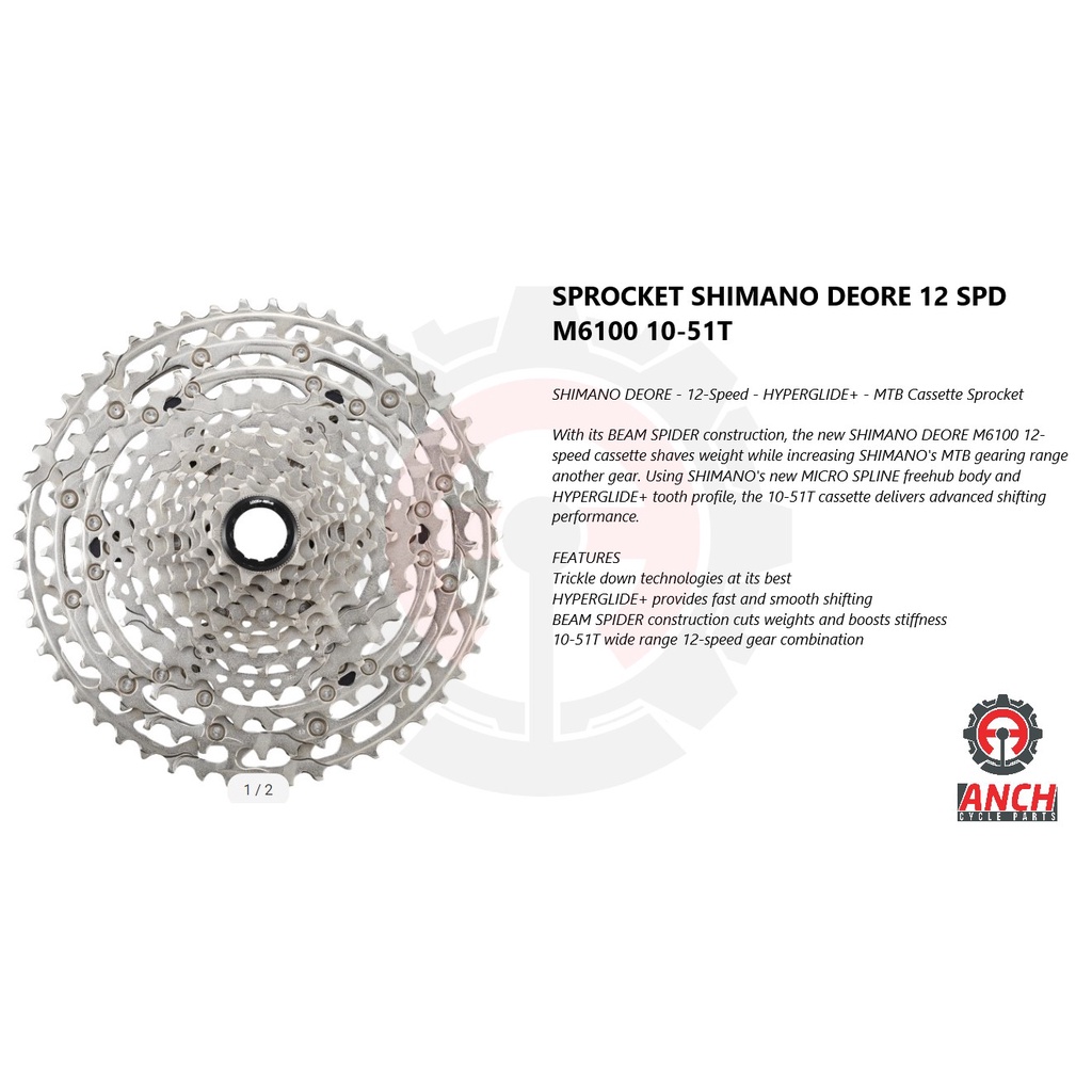 Sprocket Cogs Deore Shimano 10 11 12 spd M4100 / M5100 / M6100 ...