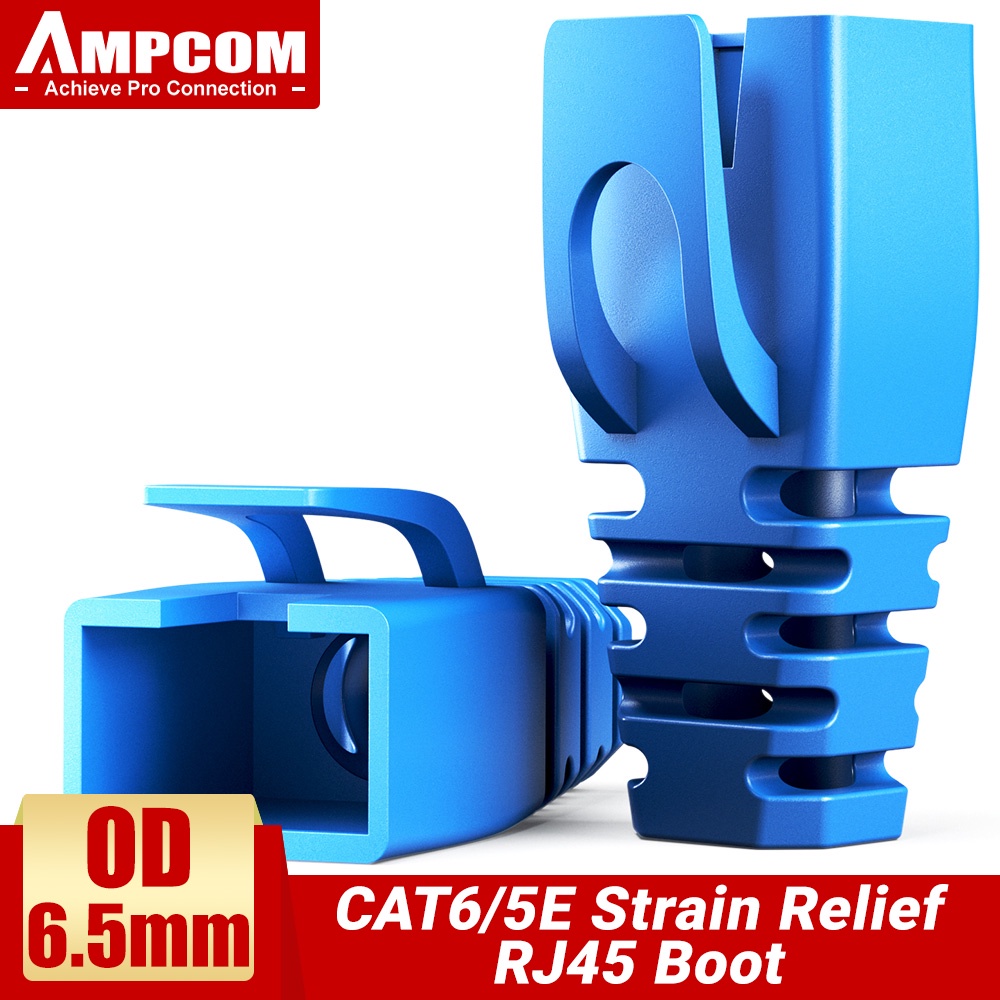AMPCOM RJ45 Ethernet Network Cable Strain Relief Boots Connector Plug ...