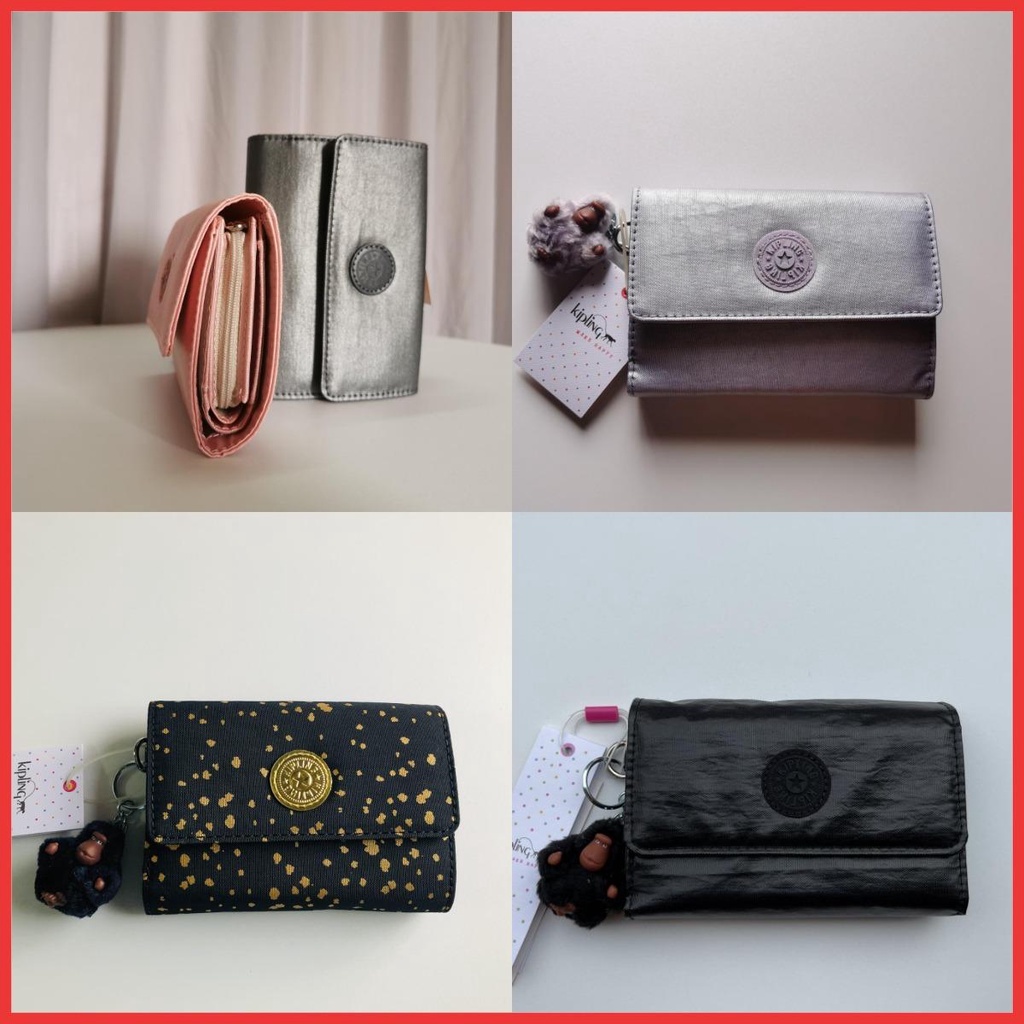 Kipling Women's Tri-Fold Wallet Utility Multi-compartment Short Wallet ...