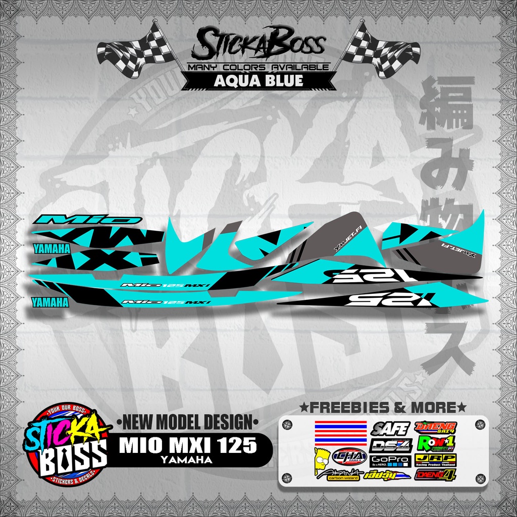 MIO MXI 125 DECALS ( NEW MODEL DESIGN )【WITH FREEBIES】 | Shopee Malaysia