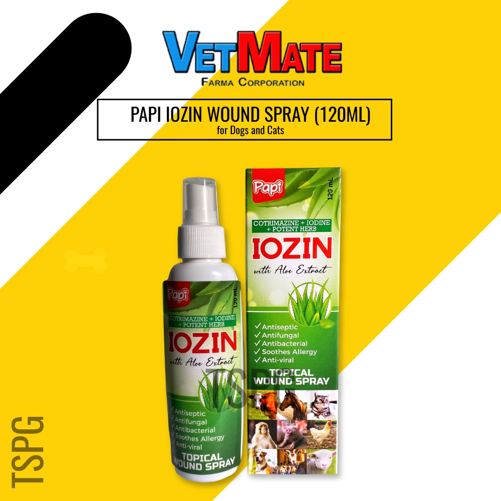 Papi Iozin Wound Spray for dogs and cats 120mL | Shopee Malaysia
