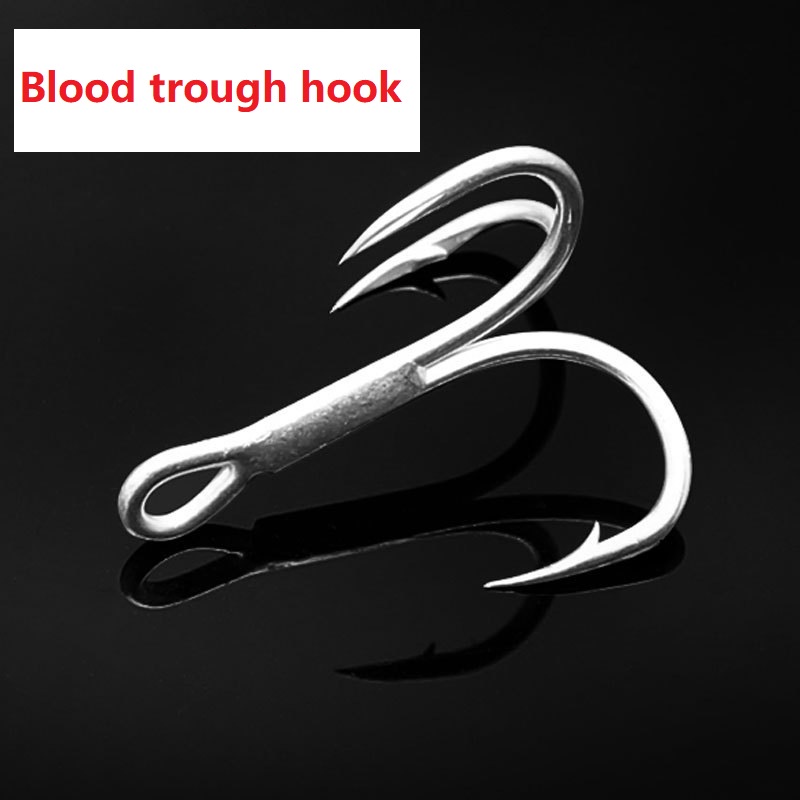 10pcs/set The Blood Trough Hook Treble Hook Of Lure Bait | Shopee Malaysia